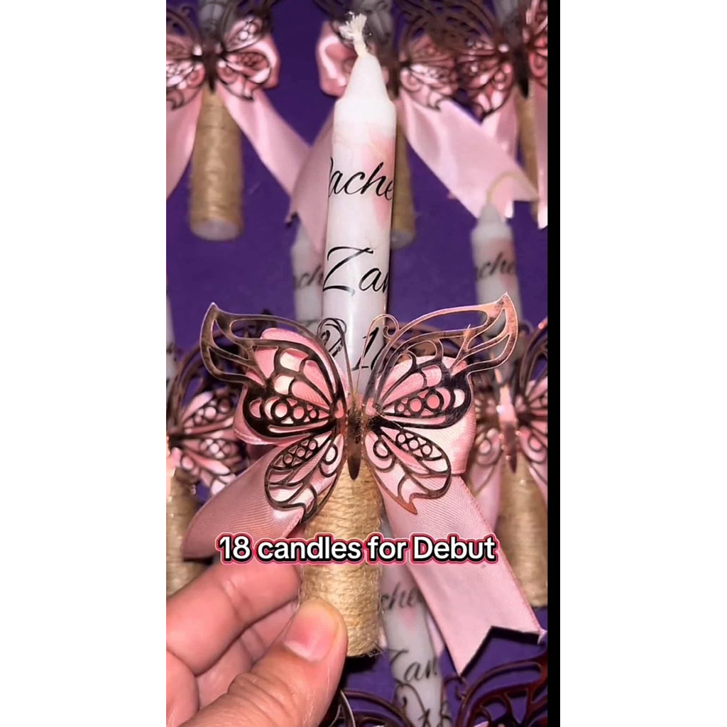 18th Candle Candle with Butterfly Design | Shopee Philippines
