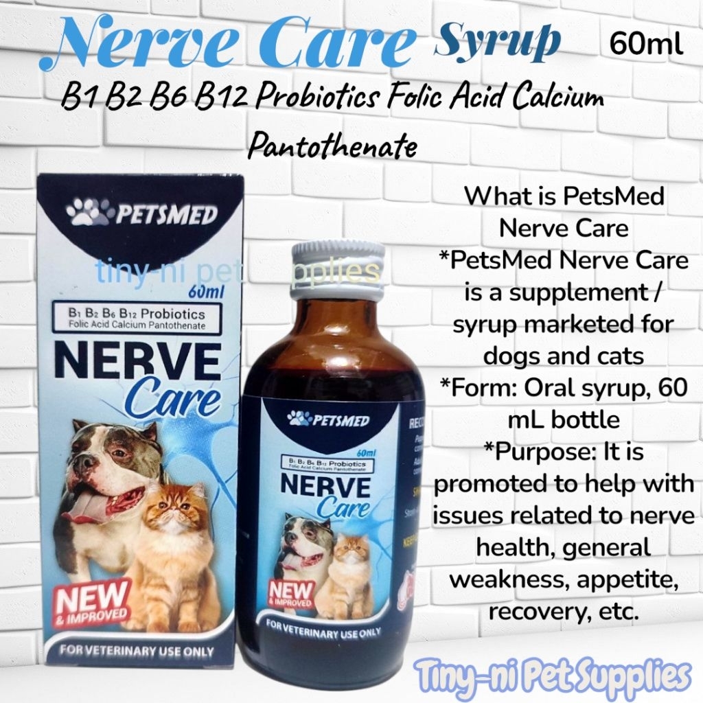 Nerve Care Syrup B-Complex+Probiotics for Pet Dog Cat|60ml Nerve ...