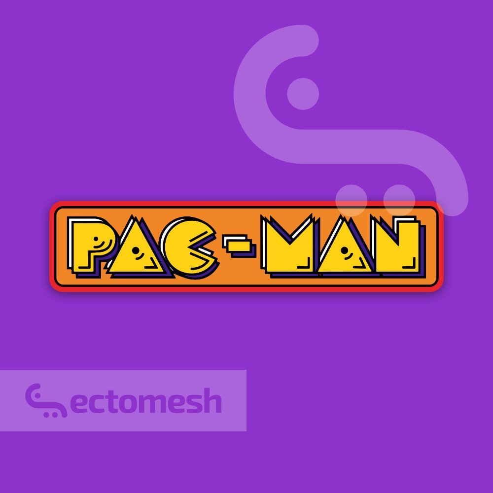 Pac-Man Logo - Vinyl Waterproof Sticker by EctoMesh | Shopee Philippines