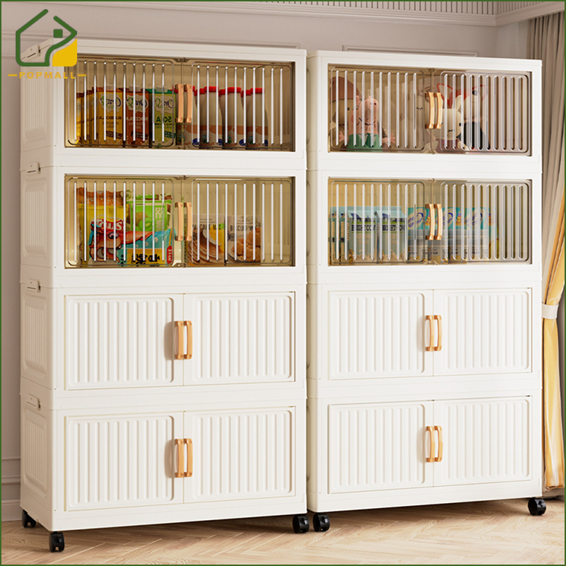 PoP 1-6Layer Foldable Storage Cabinet Grocery Organizer Clothes Storage ...