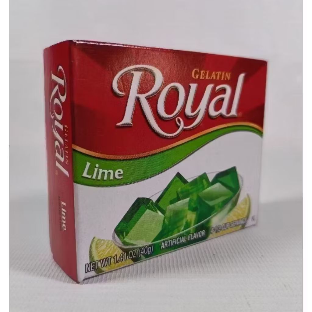 ROYAL LIME GELATIN 40G FRUITY SWEET TANGY JELLY DESSERT POWDER EASY TO ...