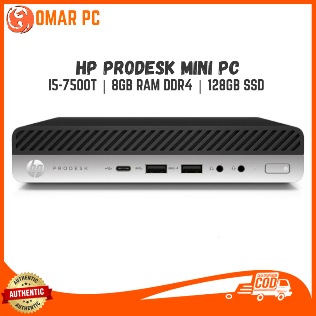 HP PRODESK 400 G3 MINI PC I5-7500T | 8GB RAM DDR4 | 128GB SSD | 256GB ...