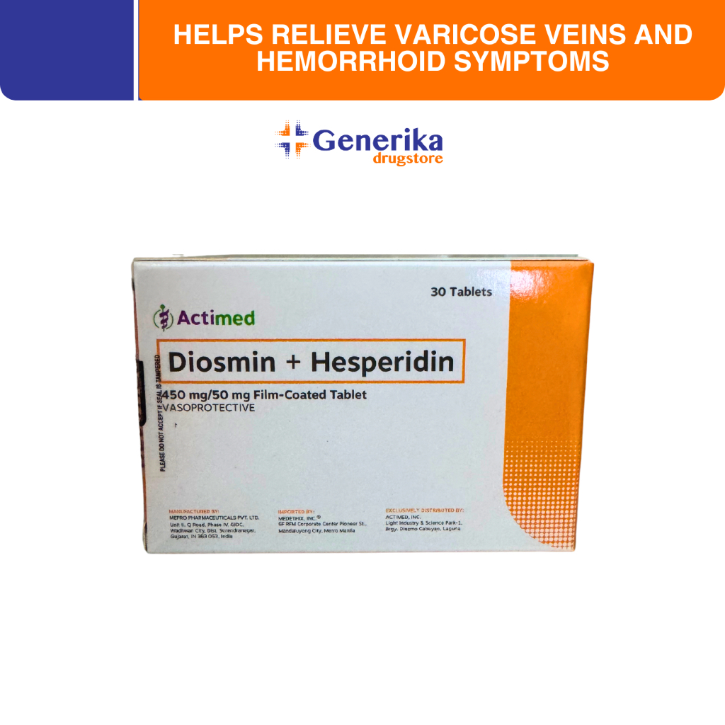 Actimed Diosmin 450mg + Hesperidin 50mg | Shopee Philippines