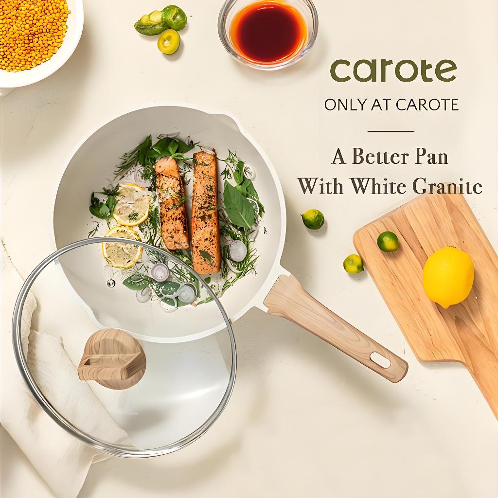 Carote Nonstick Ceramic Rock Stir-Fry Pan Wok No PFAS/PTFE/PFOA ...