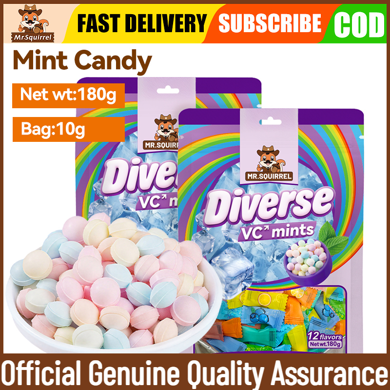 Mr.Squirrel Mint Candy Sugar Free Assorted Fruit Sweet Flavor Candys ...