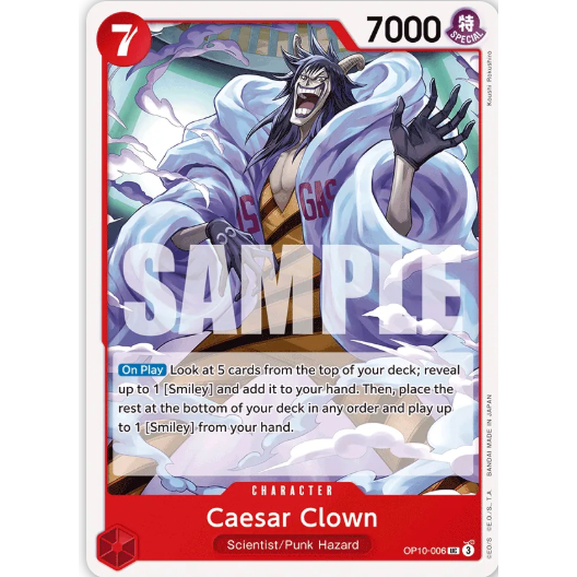 ONE PIECE CARD CAESAR CLOWN OP09-006 UC ENGLISH | Shopee Philippines