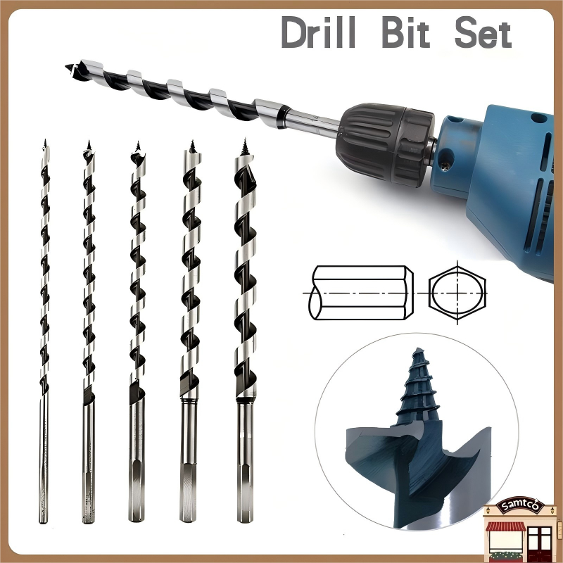 Long Auger Bit Auger Tool Hex Shank Ship Auger Long Drill Bit for Wood ...