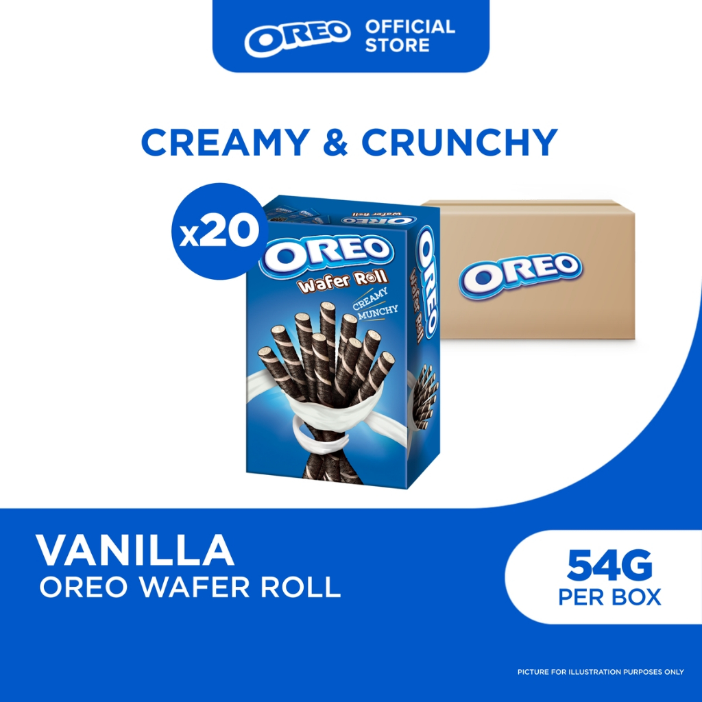 Oreo Wafer Roll Vanilla Snack Box, Set of 20 x 54g - Perfect for On the ...