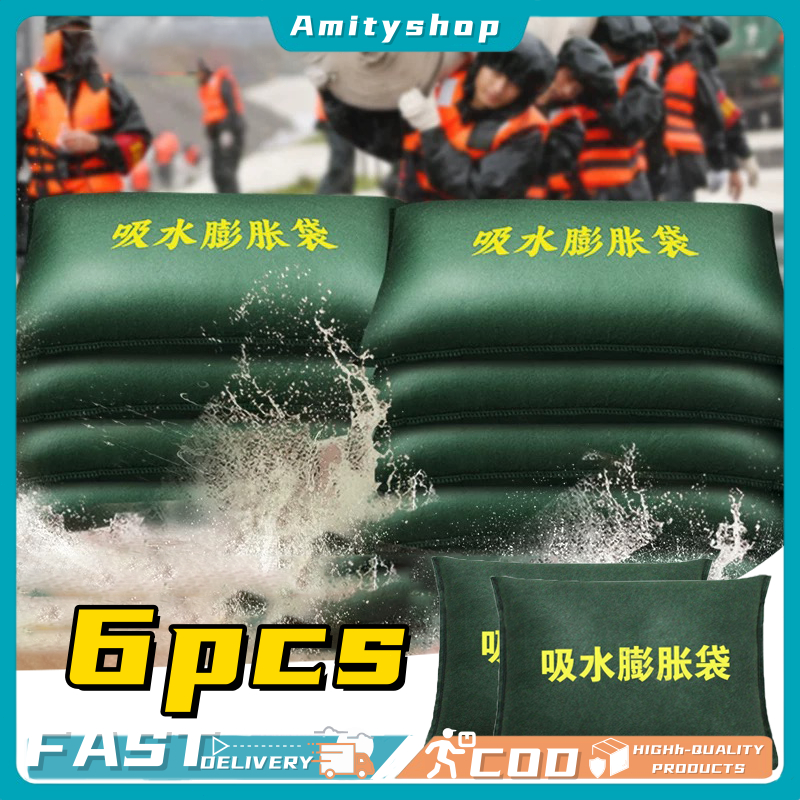 6 Flood Prevention Bags Without Sand Absorption And Expansion For ...