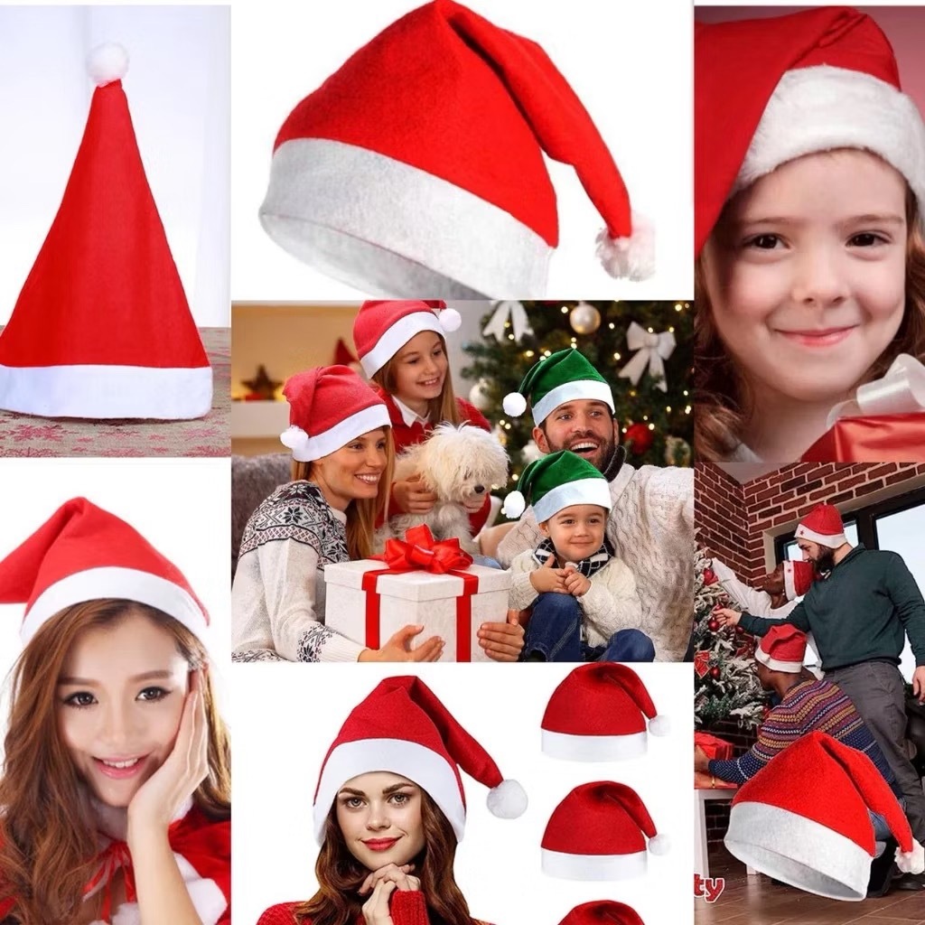 Santa Claus Hat Christmas Party Hat Christmas Holiday Costume Hat For ...