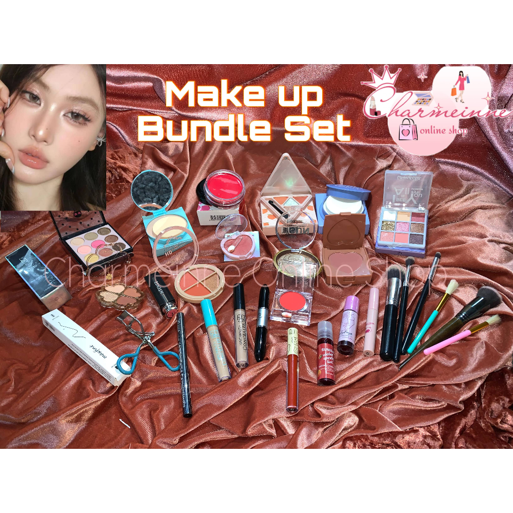 6-in-1 Complete Make-up Bundle Set with Free Brush – Lipstick, Eyeliner ...