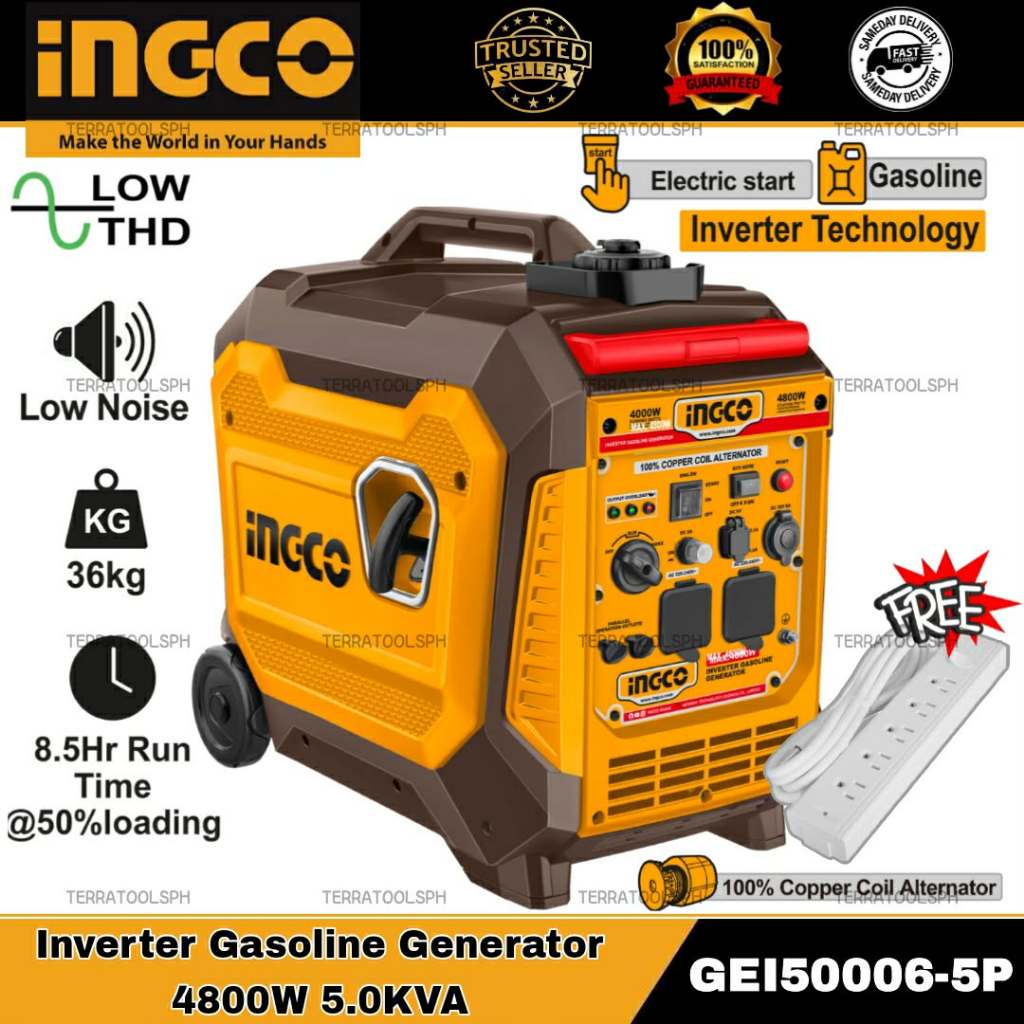 INGCO Inverter Gasoline Generator Portable Silent Genset Manual ...