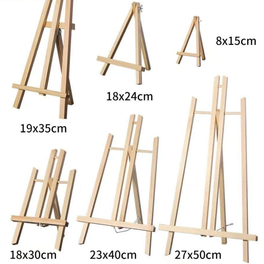 Multiple Size Mini Wooden Easel Adjustable Artist Triangle Cards ...