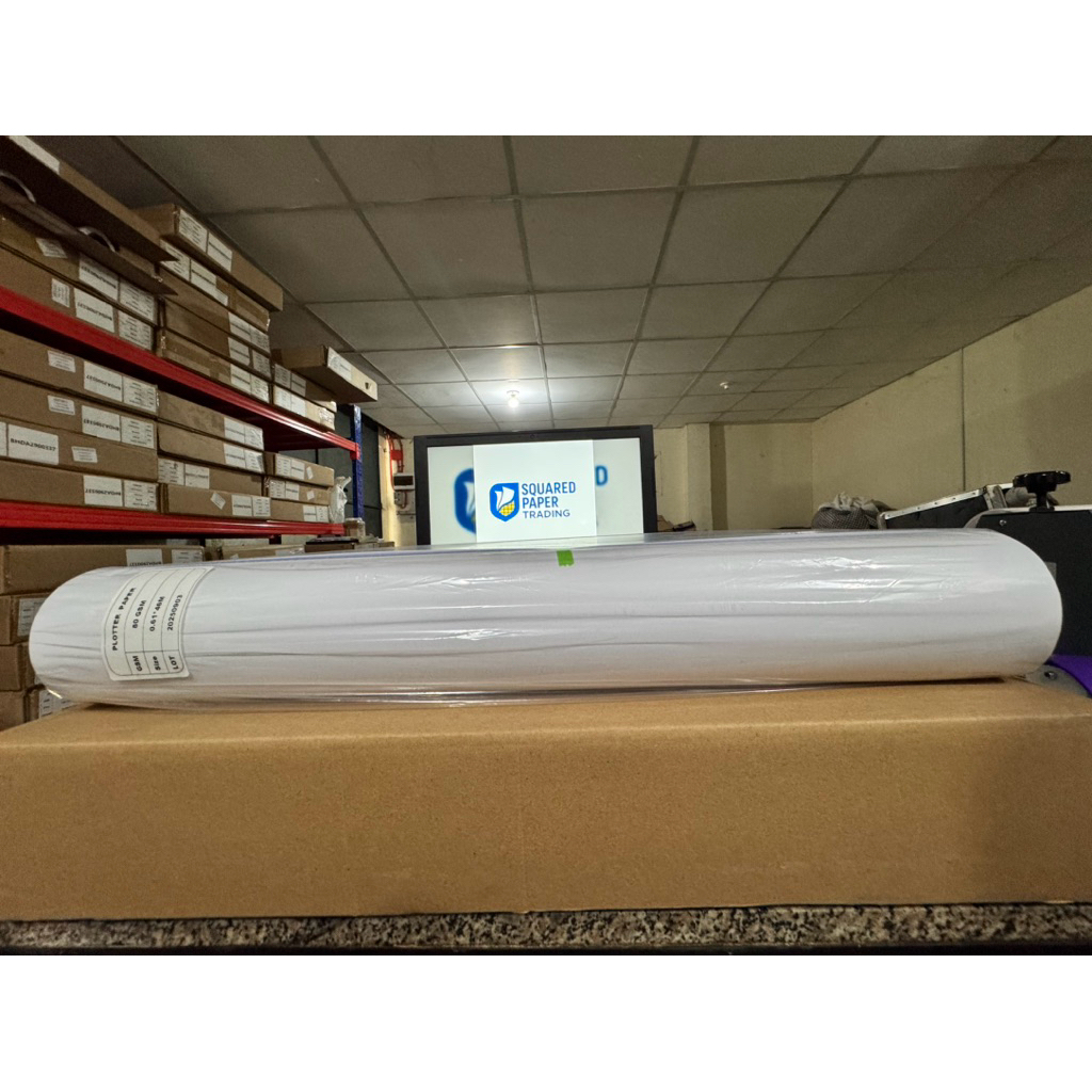 Premium 24” x 50 Yards Plotter Paper White 2" Core for CAD Plotting ...