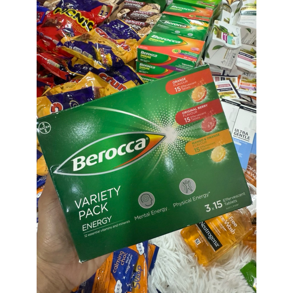 Authentic Berocca Variety pack 3 x 15 tabs | Shopee Philippines