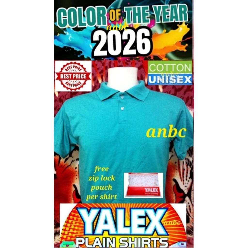 Yalex Plain Polo Shirt Turquoise with Collar ( Teal ) - adult | Shopee ...