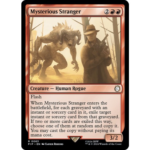 Mysterious Stranger PIP Fallout Commander MTG Magic The Gathering ...