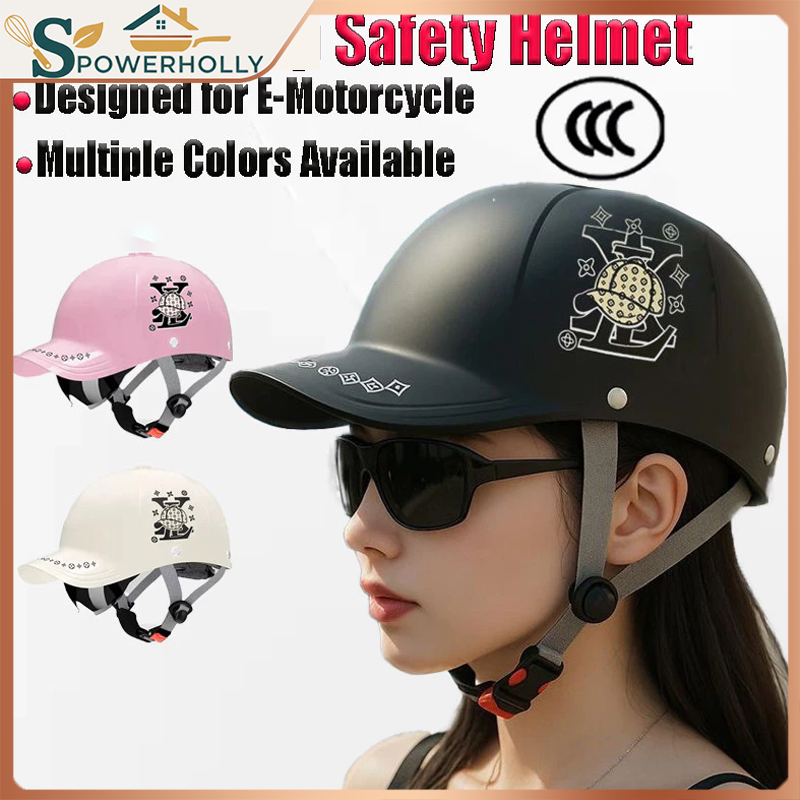 unisex lightweight half face helmet summer motorcycle helmet with peak ...