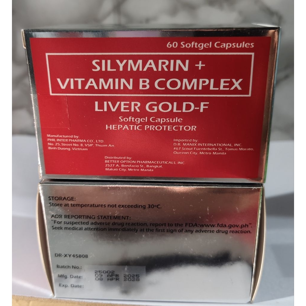 LIVER GOLD-F ( SILYMARIN + VITAMIN B COMPLEX ) 100 SOFTGEL | Shopee ...