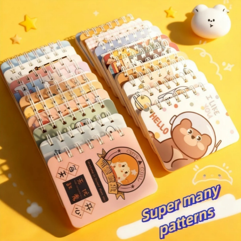 A7 Cartoon Coil Notepad Flip Mini Cute Spiral Notebook Ins Style ...