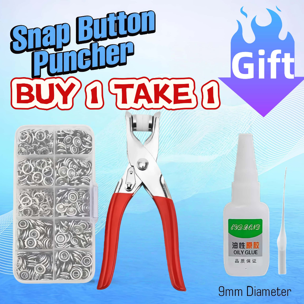 BUY 1 TAKE 1 100 Set Snap Button Pliersn tools Set with storage box ...