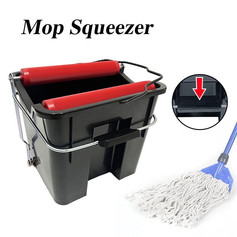 Foot Pedal Mop Bucket 14L Large Capacity With Roller Wringer For ...