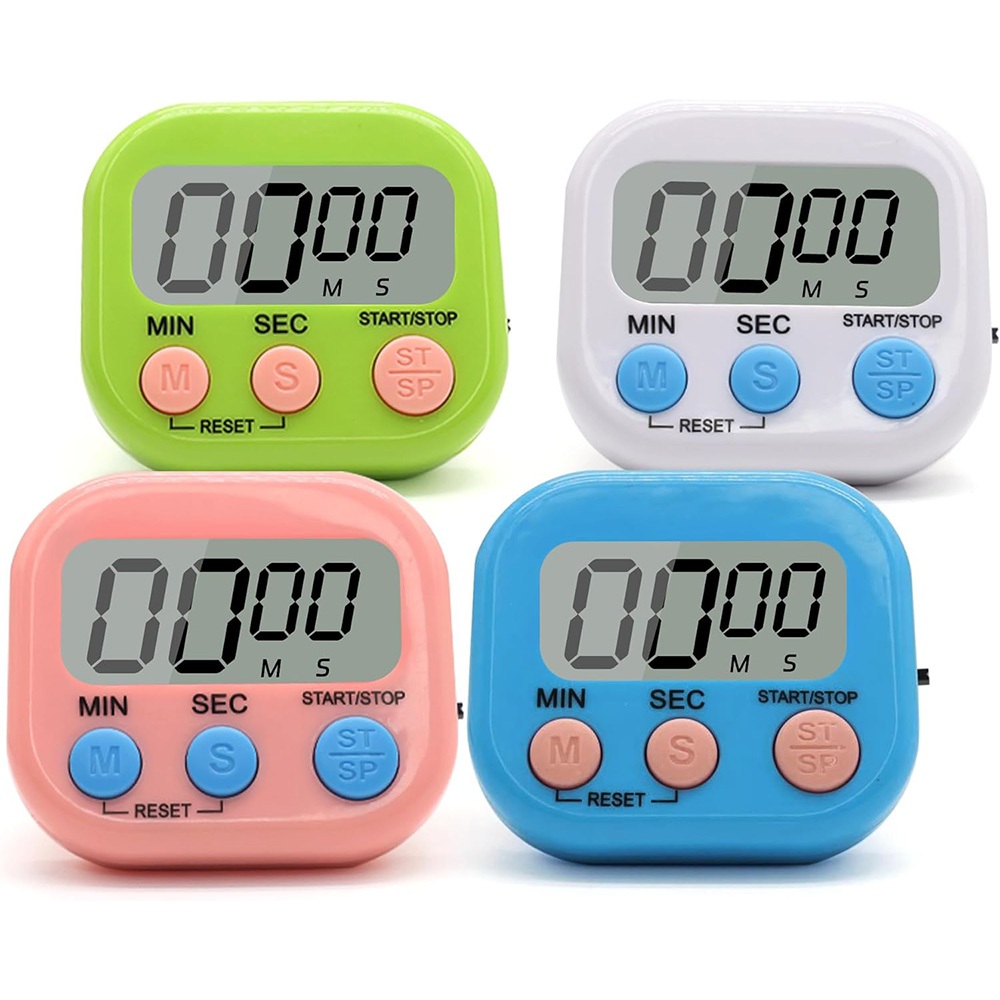 Multi-Function Electronic Timer Big LCD Display Kitchen Timer Magnetic ...