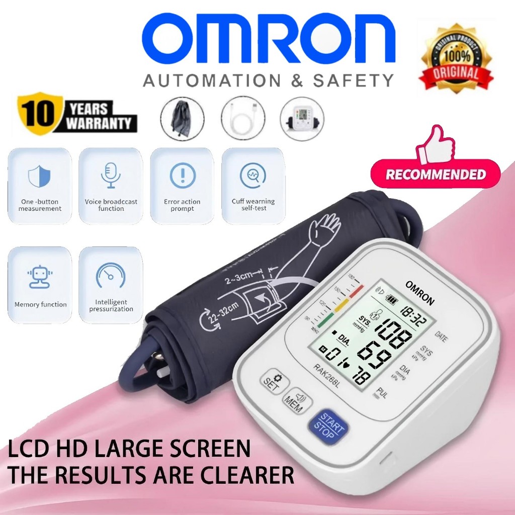 Omron Blood Pressure Monitor Digital Sphygmomanometer Arm Type Home Blood Pressure Measuring ...