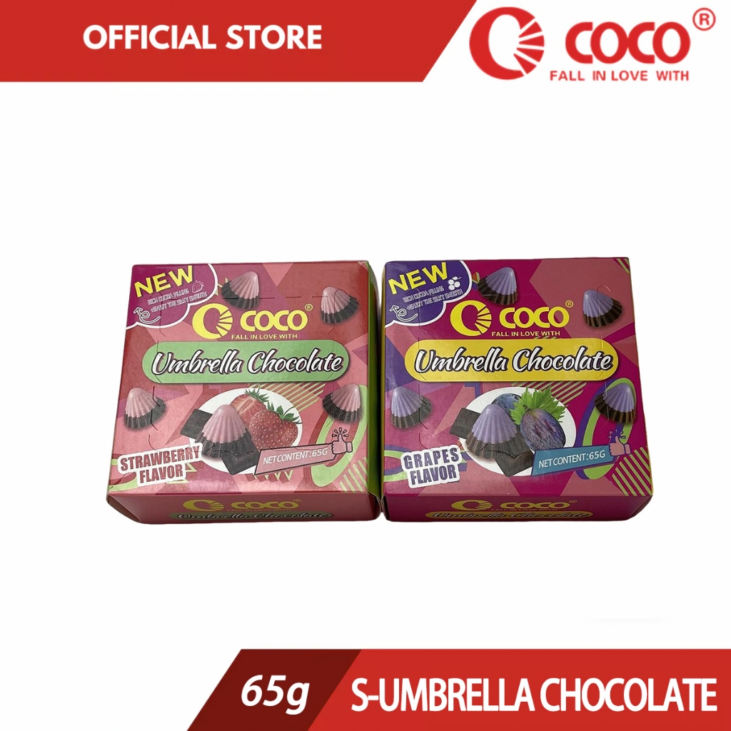 【B1T1】COCO small umbrella chocolate strawberry/Grape flavor Dessert ...