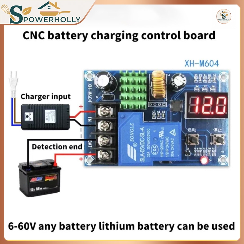 XH-M604 Battery Protection Module, 6-60V Lead-Acid Lithium Battery ...