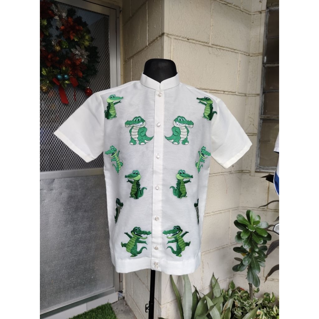 BUWAYA- POLO JACKET BARONG EMBROIDERY DESIGN | Shopee Philippines