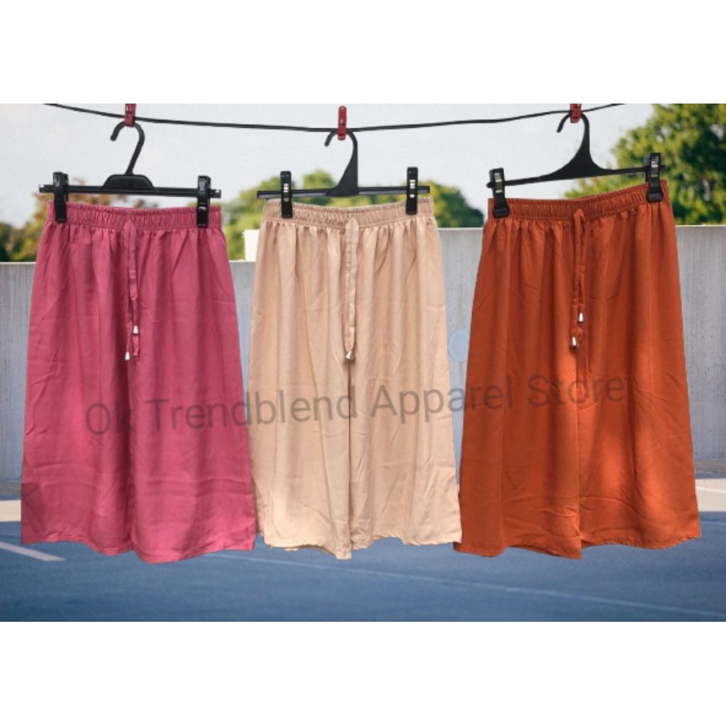 CHALLIS Plain Tokong Square Pants(Freesize) | Shopee Philippines