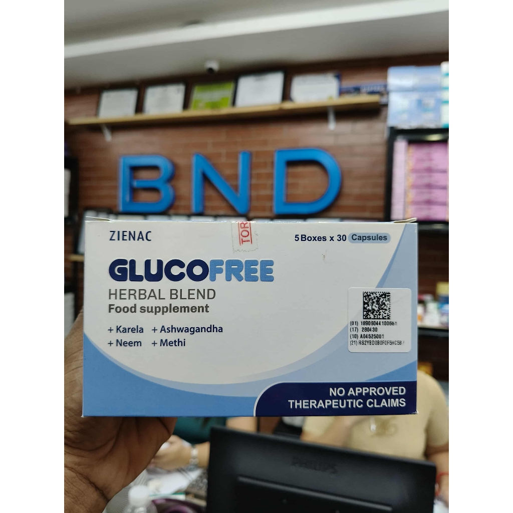 GLUCOFREE Karela + Ashwagandha + Neem + Methi 30 Capsule | Shopee ...