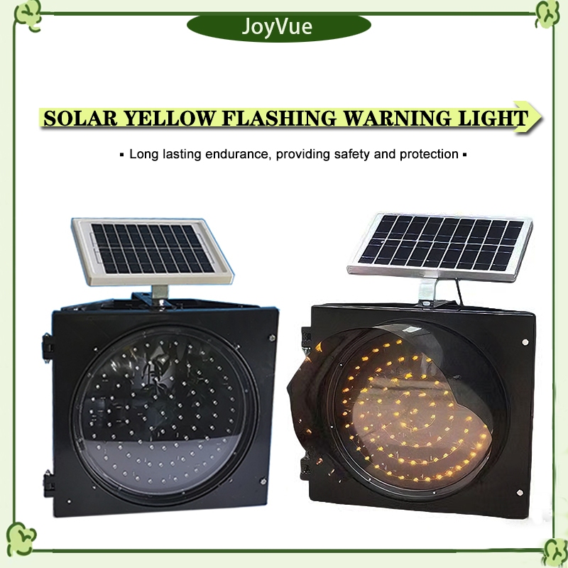 Wireless Solar Traffic Light Security LED Orange/Amber Traffic Solar ...