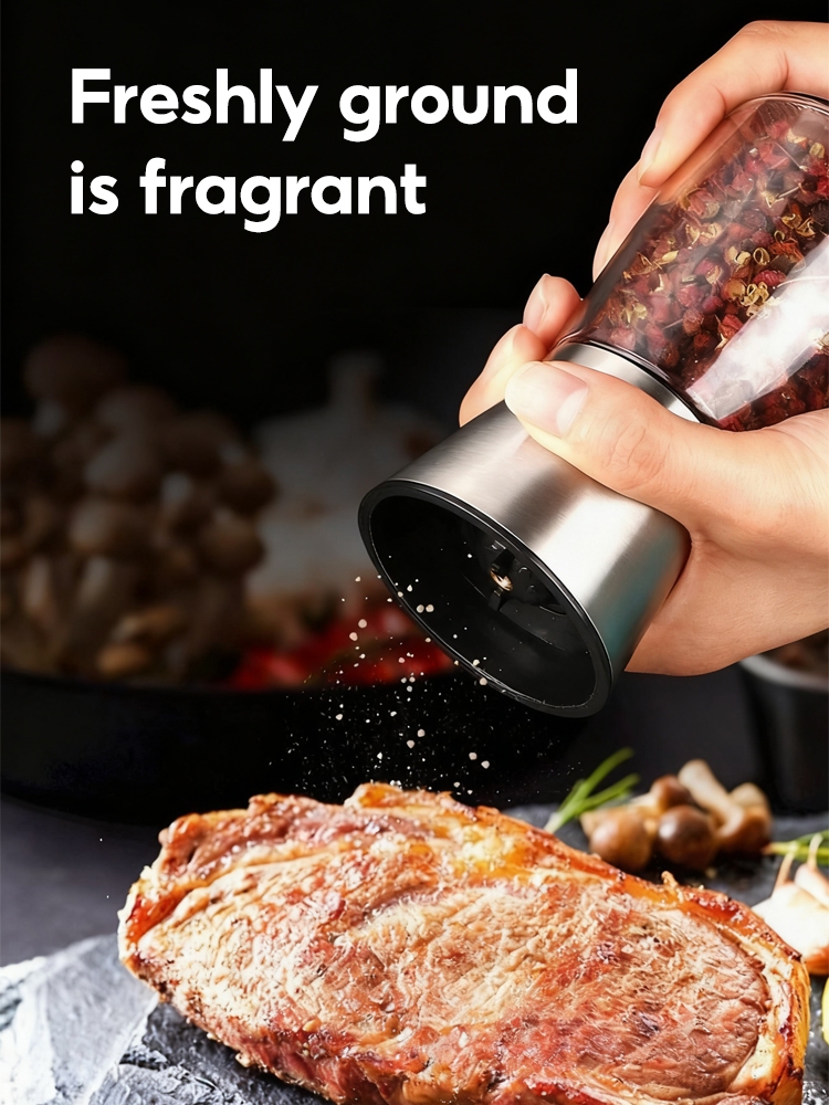 Stainless Steel Manual Grinder Pepper Salt Coffee Spice Grinder Bottle ...