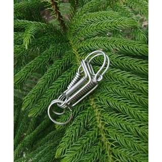 EDC Keychain Key Holder Handcrafted 2.4MM Stainless Steel Rod Twisted ...