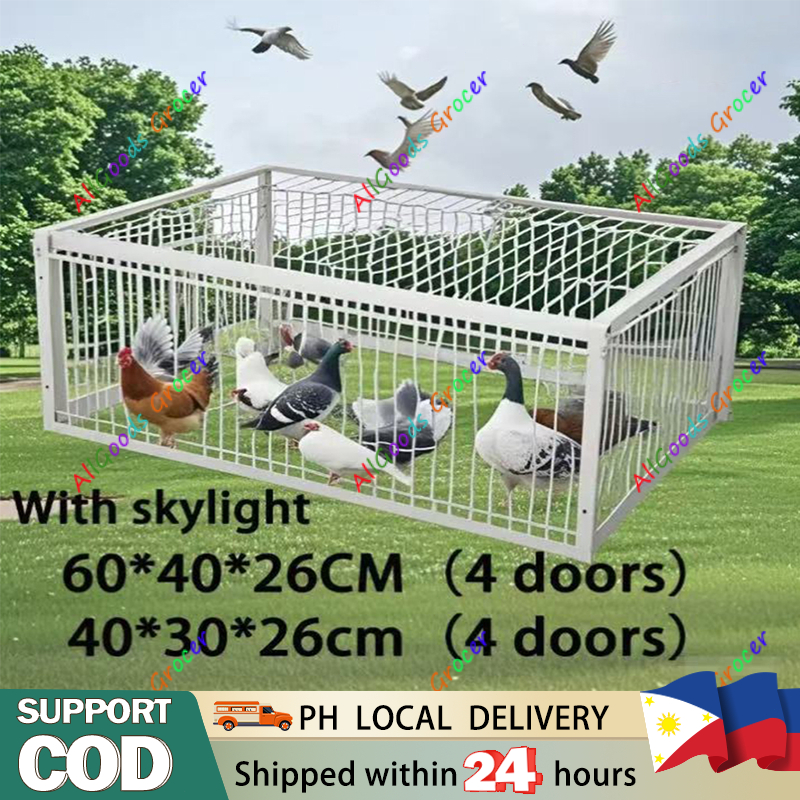 Pigeon Trap door Chicken Trap Kulungan ng kalapati (4 door ) Fully ...