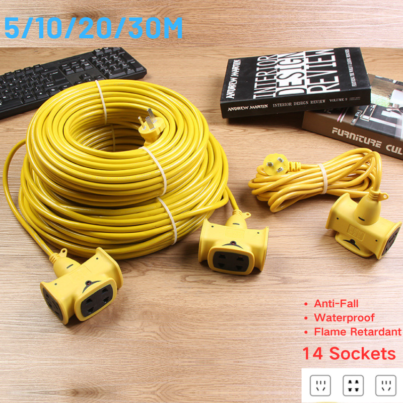30M Power Strip Extension Wire Heavy Duty Extension Wire 20 Meters 5/10 ...