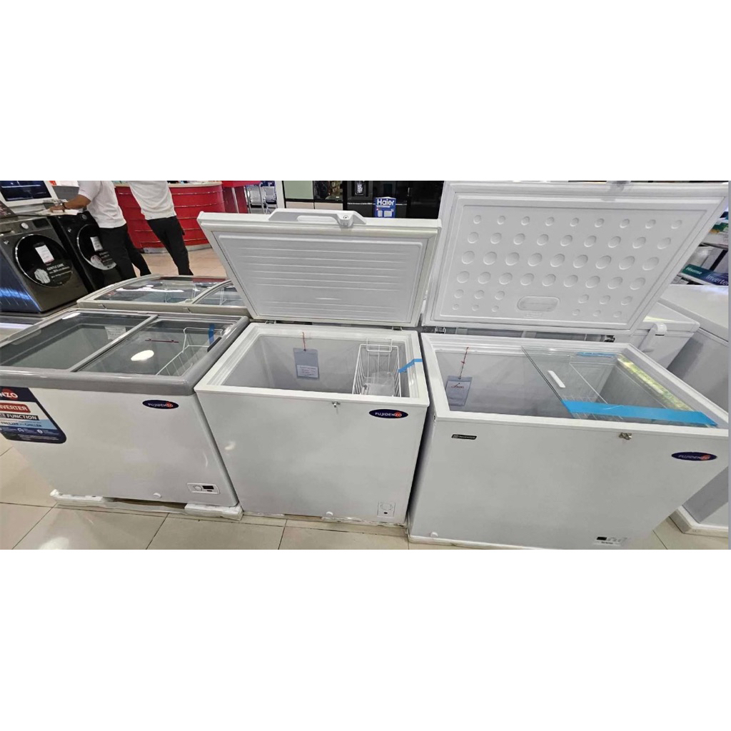 Brand New FUJIDENZO 22 Cu. ft Sliding Glass Top Chest Freezer | Shopee ...