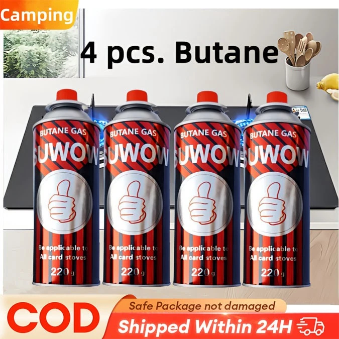(4pcs) SUWON Safe Butane Gas for Gas stove 220g x 4 pcs Korea Gas Tank ...