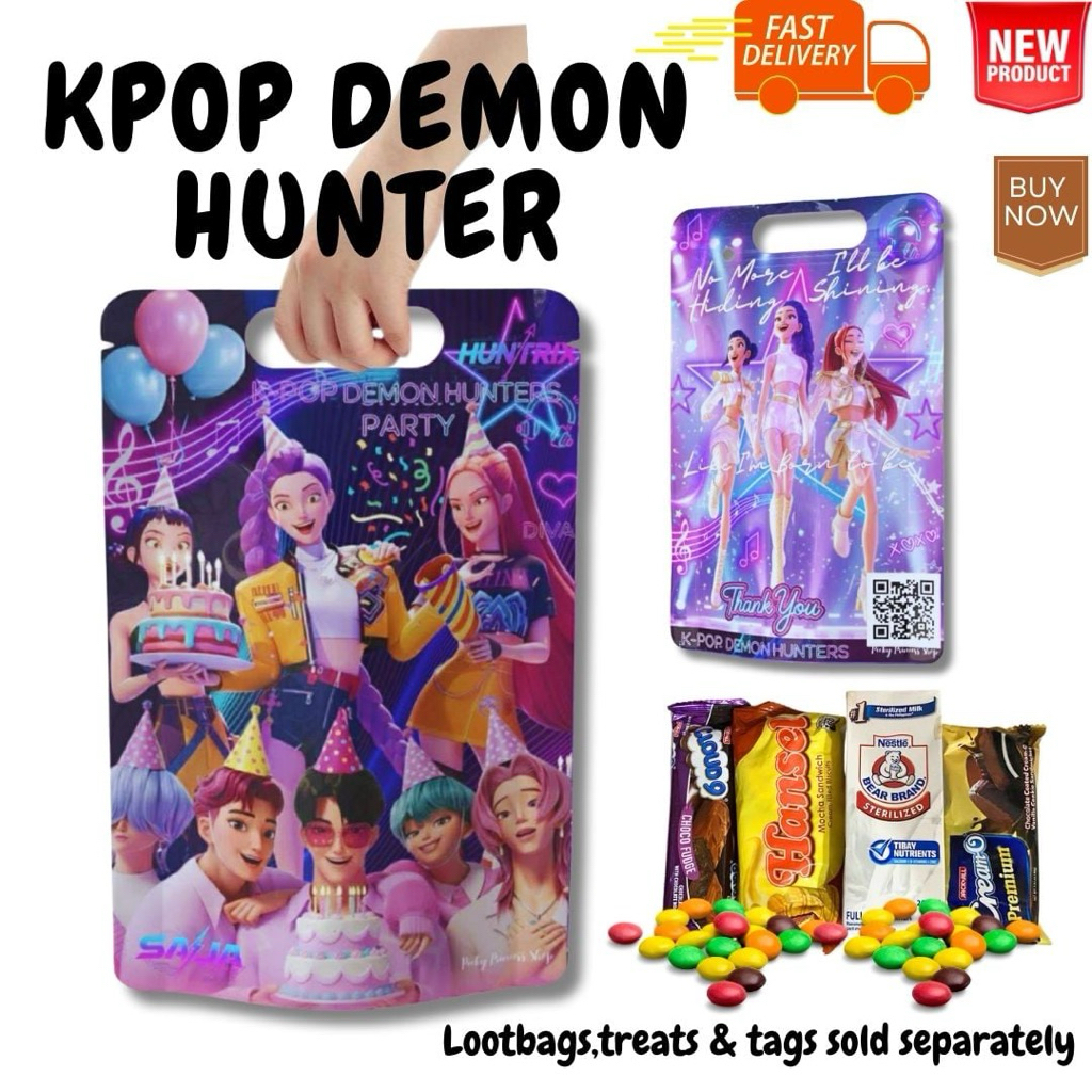 50/30PCS Kpop Idol Hunter Theme Ziplock Party Lootbags – Fantasy Party ...