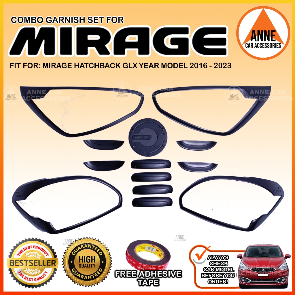 Garnish Cover Set Mitsubishi Mirage Hatchback GLX / GLS 2016 - 2023 OLD ...
