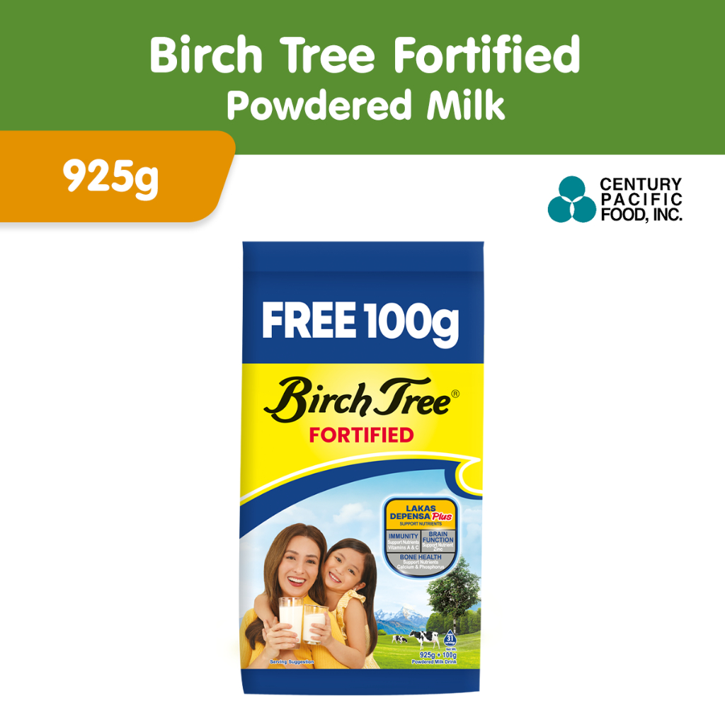 Birch Tree Fortified Powdered Milk 925g with FREE 100G - Lakas Depensa ...