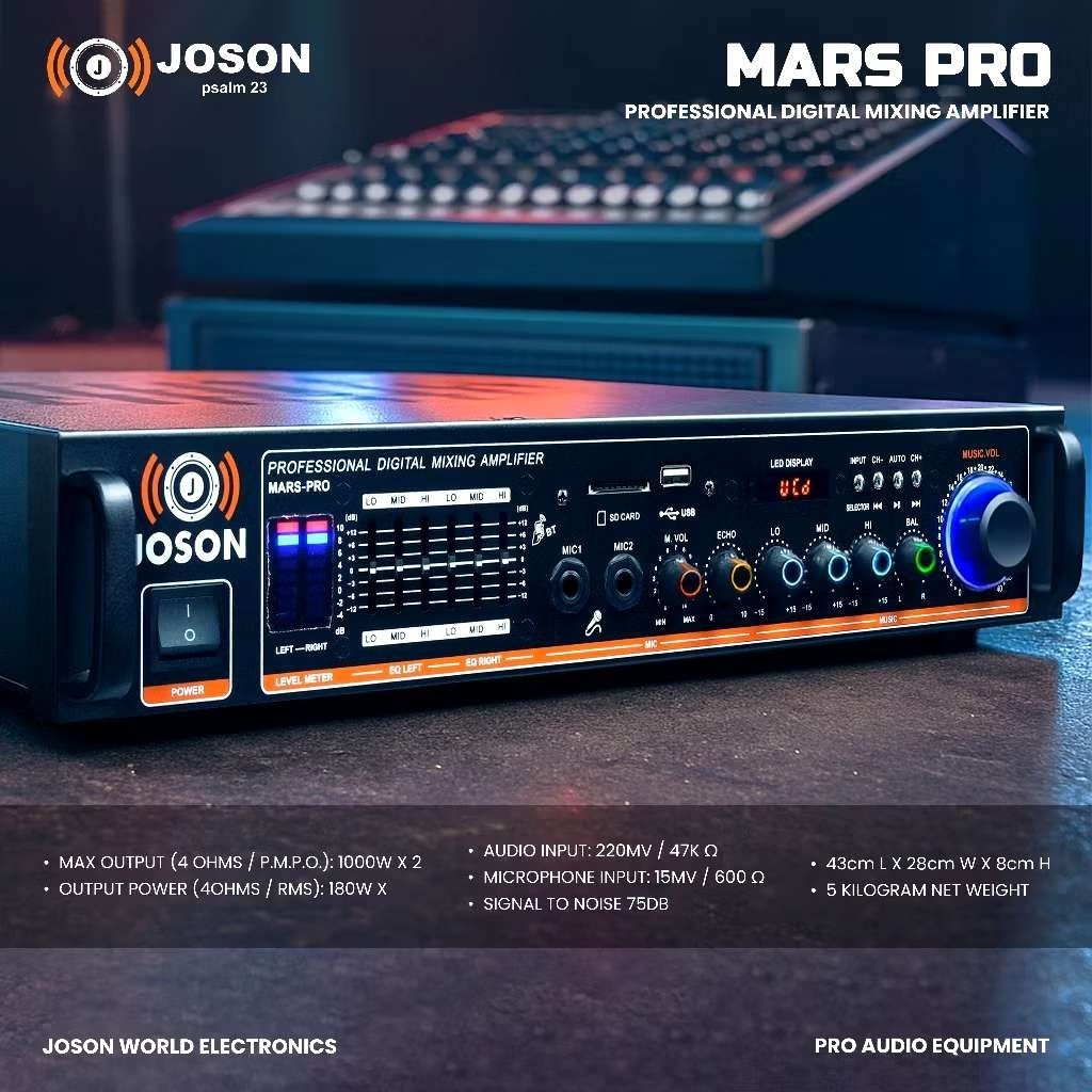 Joson Mars PRO Professional Digital Mixing Amplifier | Shopee Philippines