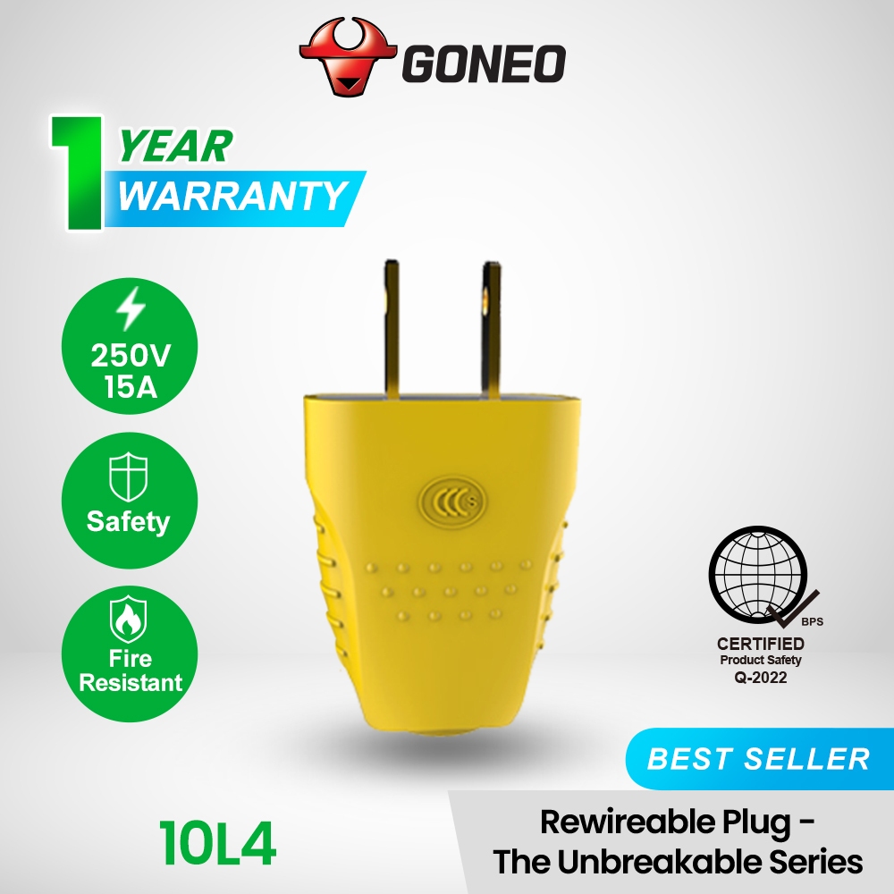 GONEO Unbreakable Plug fire resistant high wattage capacity GNTP-10L4 ...