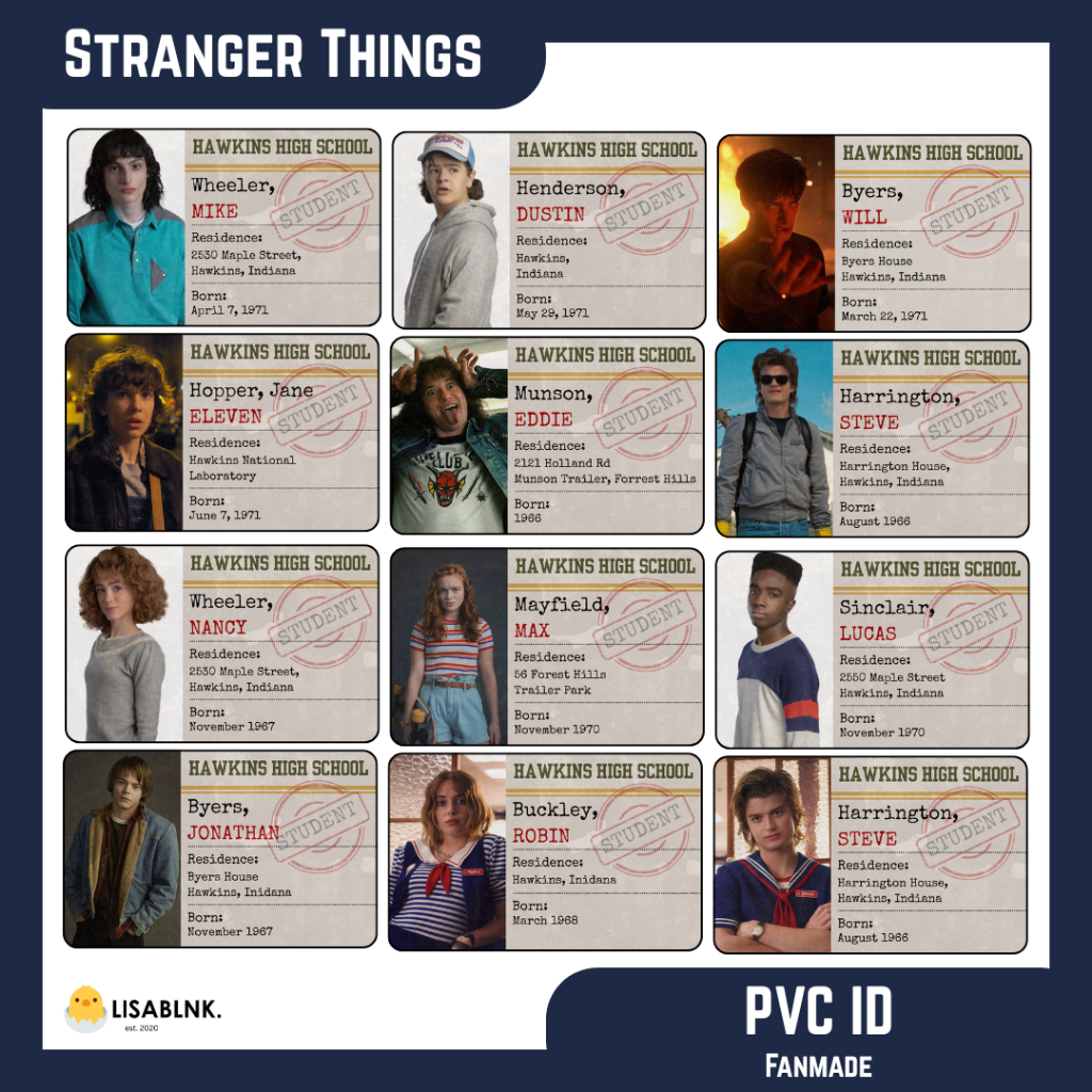 [1 PIECE] Stranger Things Fanmade PVC ID Photocard | Shopee Philippines