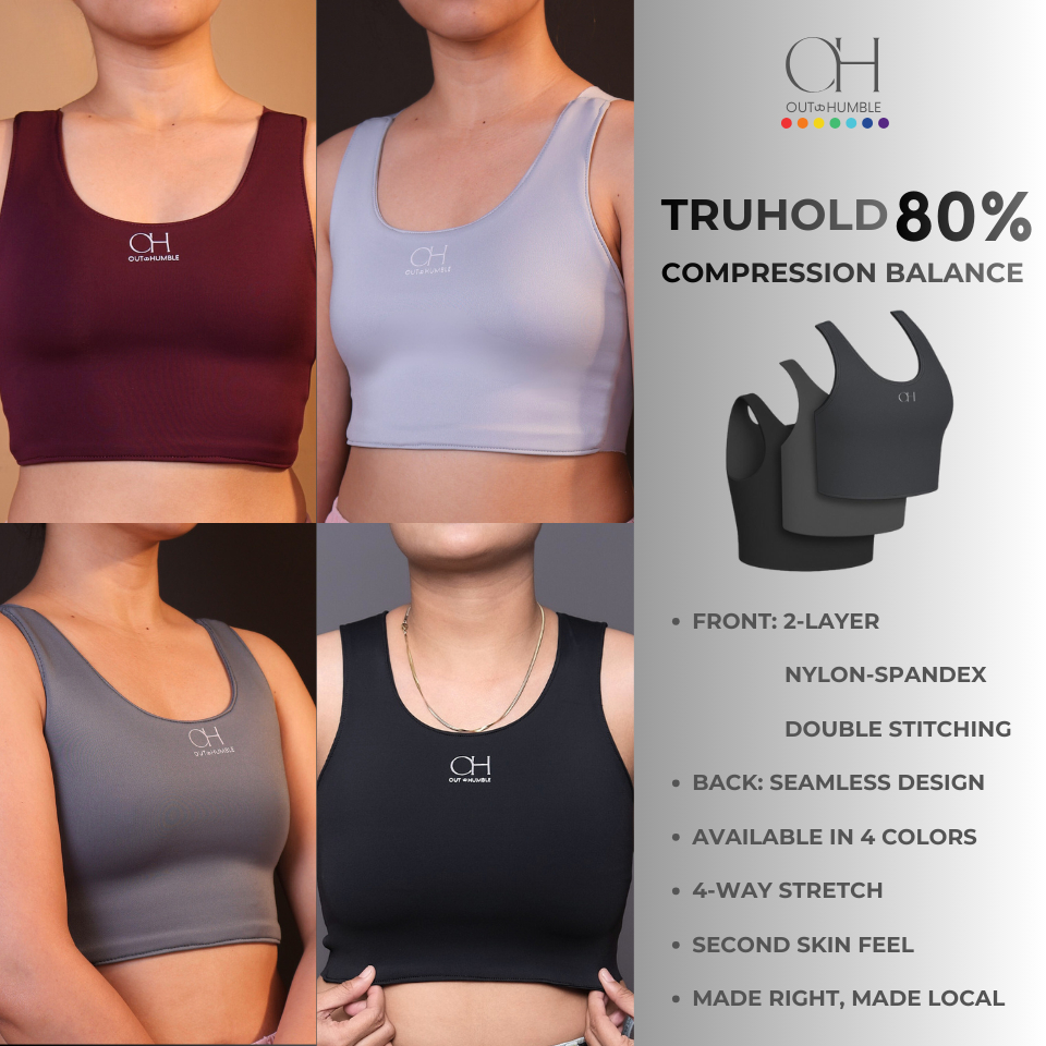 Out & Humble TruHold Seamless Chest Binder/Sports/Minimizer Bra 2-Layer ...