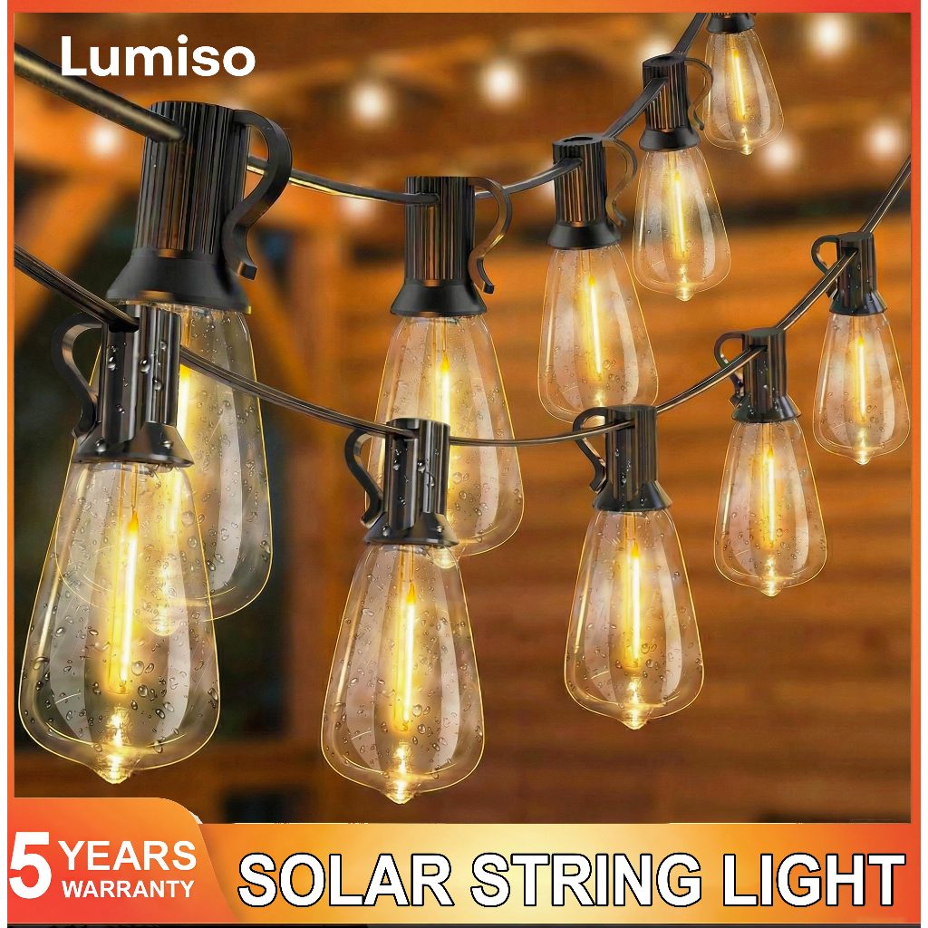 Lumiso 7-15M ST38/G40 Solar Bulb Christmas Lights String Lights Outdoor ...