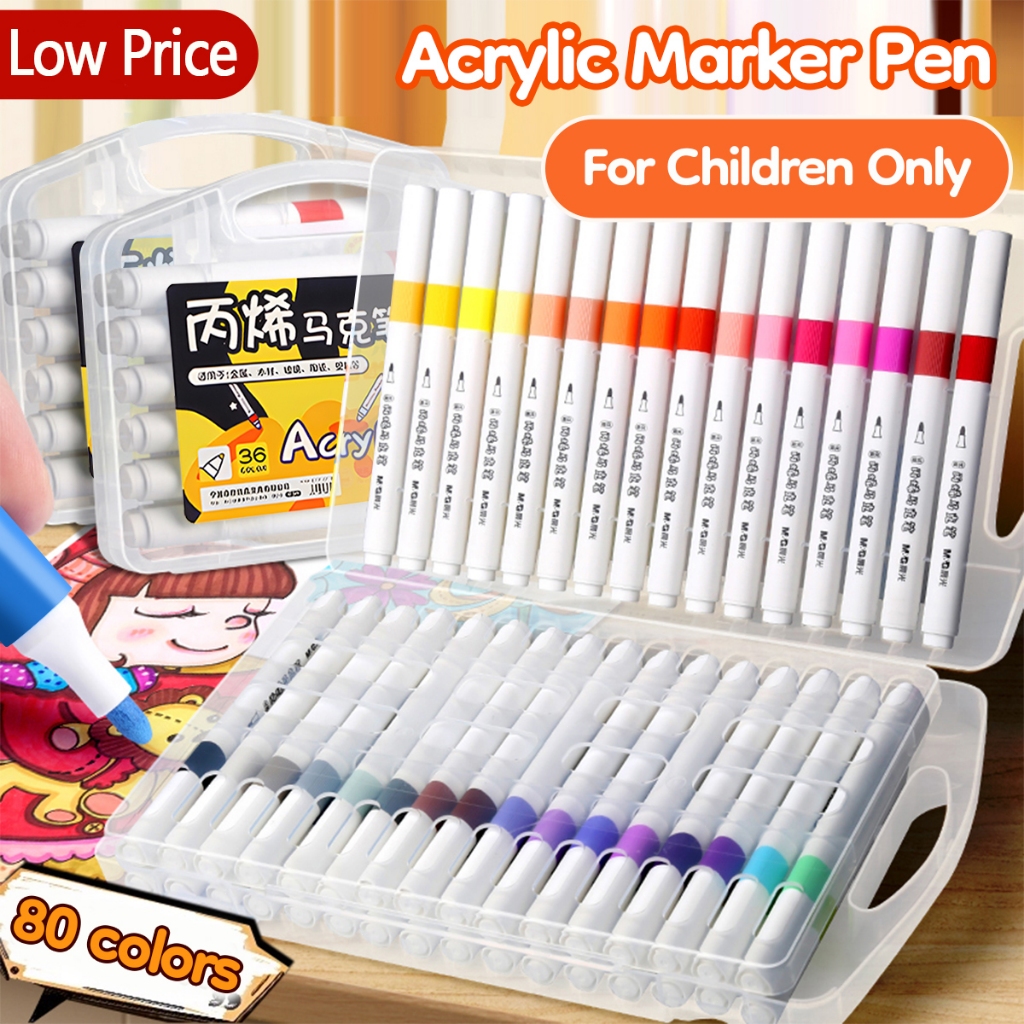 Acrylic Marker Pen Coloring Set Marker Pen Set Highlighter Colored Pen ...