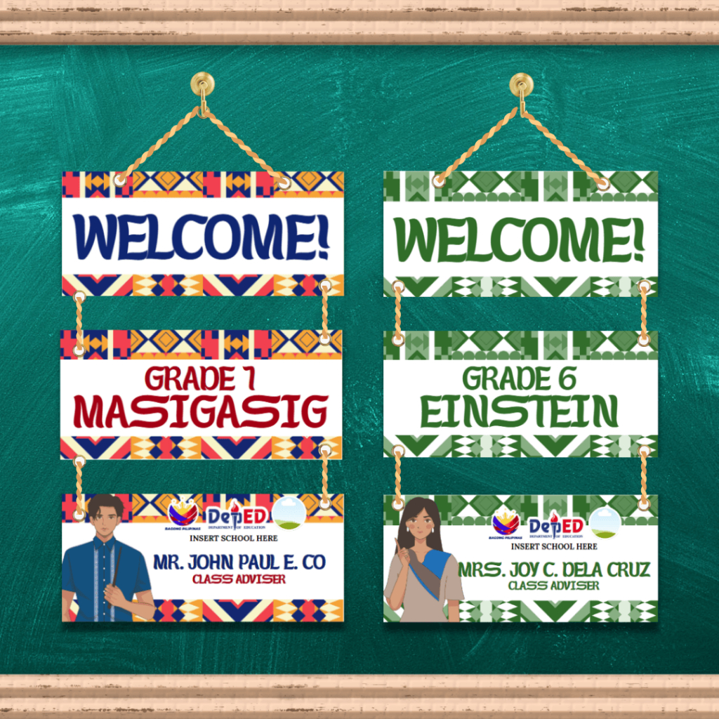 CUSTOM WELCOME DOOR HANGING SIGNAGE FOR CLASSROOM A4 SINTRA BOARD ...